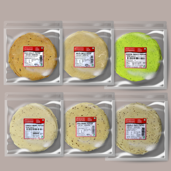 Mega Papad Combo – 6 Traditional Indian Flavours – Suman Papad